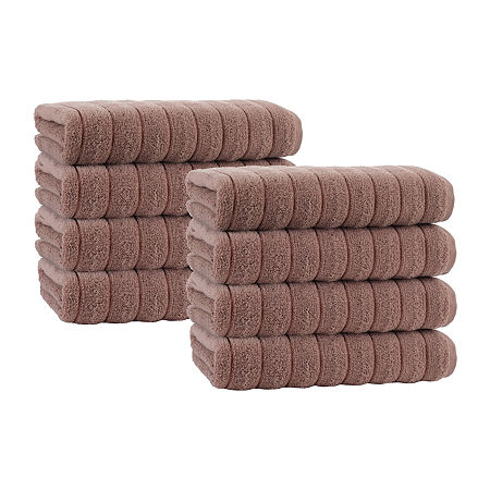 Depera Home Vague Turkish Cotton 8-Pc. Washcloth Set - Beige