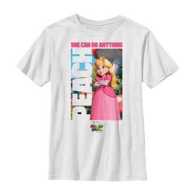 The Super Mario Bros. Movie Little & Big Boys Crew Neck Princess Peach ...