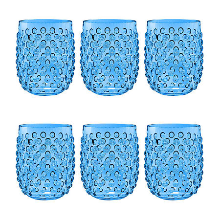 Click here for Abode Homewares Hobnail Stemless Set of 6 - Blue prices