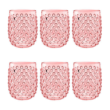 Click here for Abode Homewares Hobnail Stemless Set of 6 - Pink prices