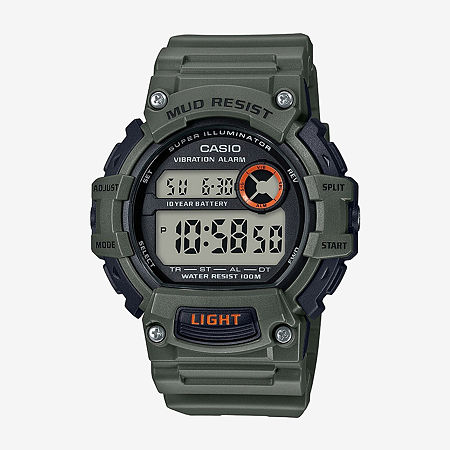 Click here for Casio Mens Digital Green Strap Watch Trt110h3avos... prices