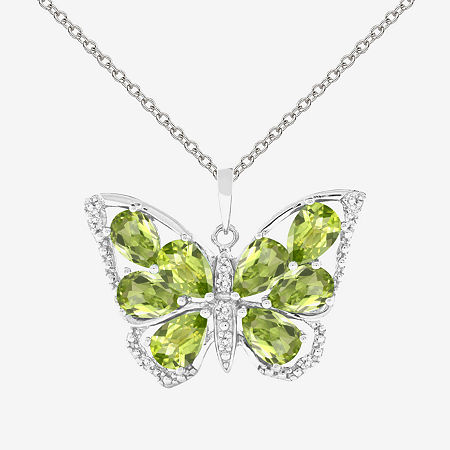 Click here for Peridot & Lab-Created White Sapphire Sterling Silv... prices