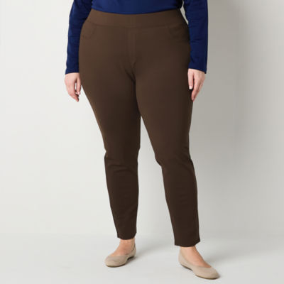 St. John's Bay-Plus Womens Skinny Pull-On Pants - JCPenney