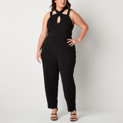 Bold Elements Cutout Womens Sleeveless Jumpsuit-Plus - JCPenney