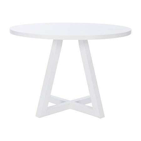 Click here for Ternier Round Wood-Top Dining Table  One Size  Whi... prices