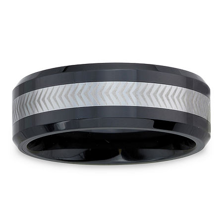 Click here for Mens 8mm Tungsten Carbide & Ceramic Wedding Band... prices