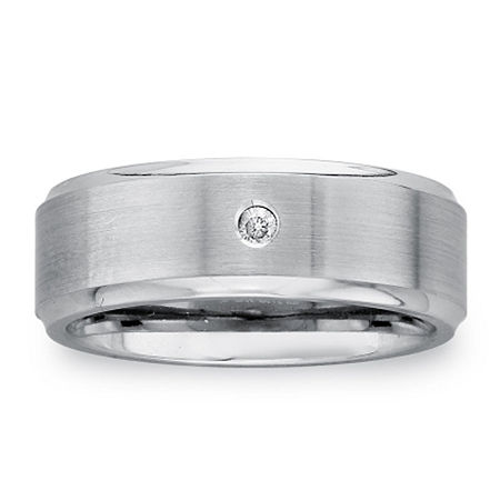 Click here for Mens 8mm Diamond-Accent Cobalt Wedding Band  12 prices