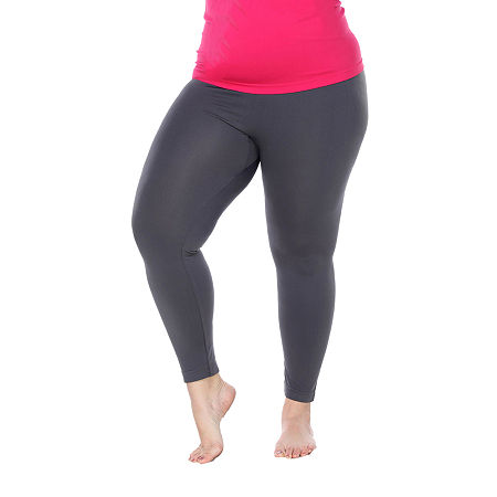 Plus Size White Mark Super Stretch Solid Leggings