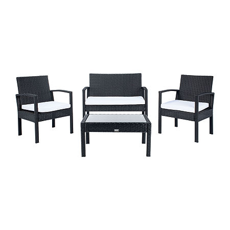 Click here for Bassey 4PC Outdoor Living Set - Black/beige prices