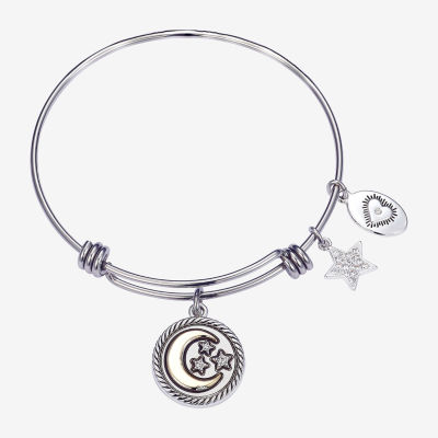 Footnotes Dream Stainless Steel Moon Star Bangle Bracelet - JCPenney