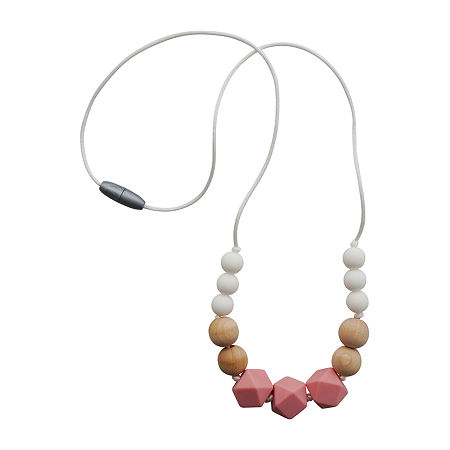 3 Stories Trading Company Silicone Necklace Teether  One Size  Pink