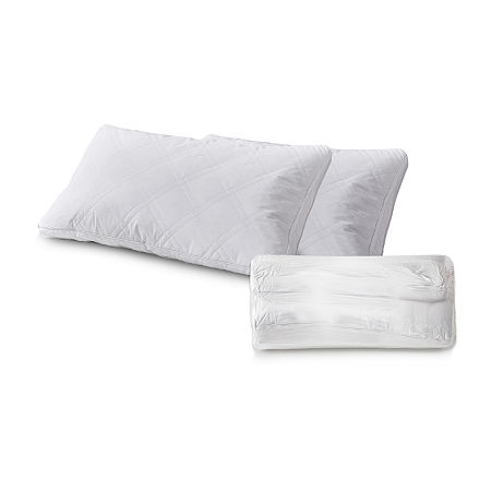 Blue Ridge White Goose Feather & Down 233 Thread Count 100 Cotton 2-Pack Pillow  Jumbo - White