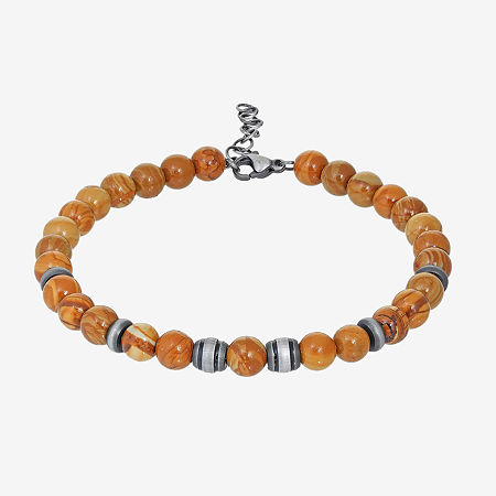 Click here for Mens Stainless Steel Beaded Bracelet  One Size prices