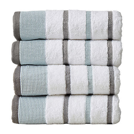 Click here for Linery Stripe 4-pc. Hand Towel  One Size  Gray prices