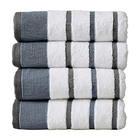 Click here for Linery Stripe 4-pc. Hand Towel  One Size  Blue prices