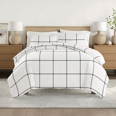 Click here for Casual Comfort Grid Patterned Duvet Cover Set  One... prices