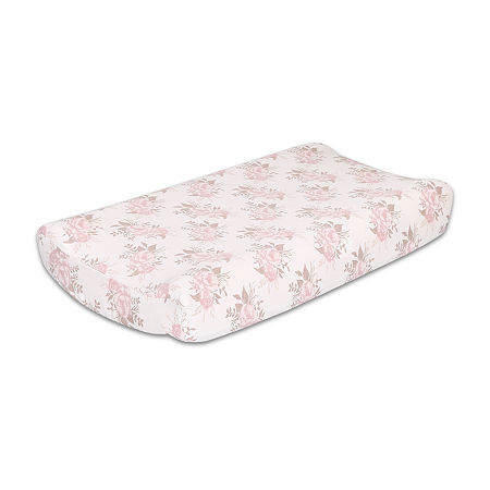 The Peanutshell Grace Floral Changing Pad Cover - Pink