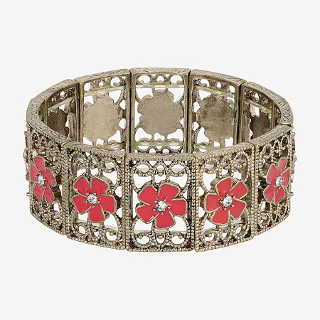 Click here for 1928 Gold-Tone Womens Crystal Flower Stretch Brace... prices