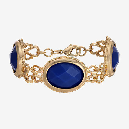 Click here for 1928 Gold-Tone Womens Link Bracelet  One Size  Blu... prices