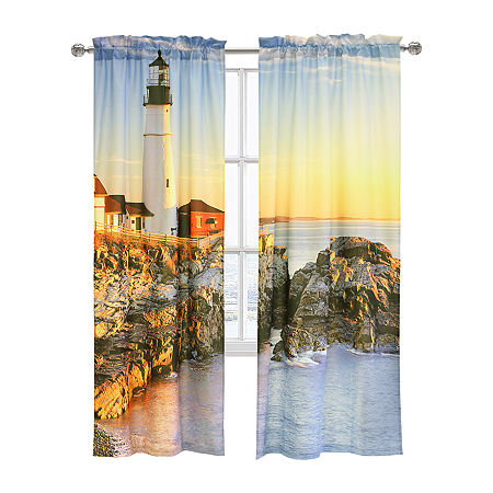 Habitat Photo Reel Lighthouse Curtain Panel Pair