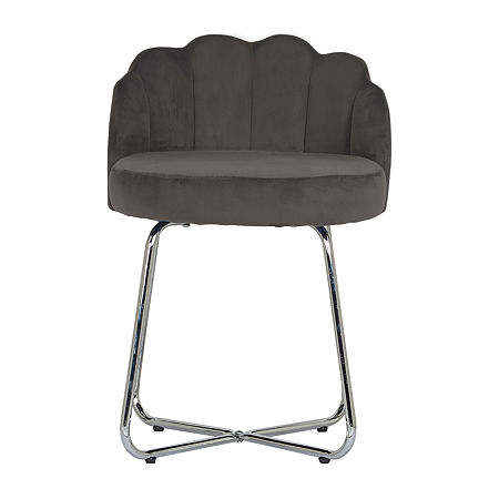 Hillsdale 25.25 Metal Catalina Vanity Stool - Dark Gray