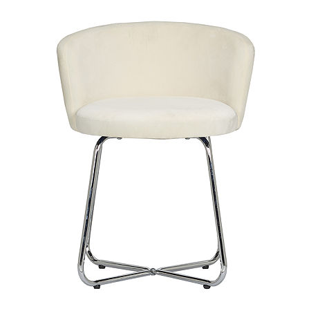 Hillsdale 25 Metal Marisol Vanity Stool - Off-White
