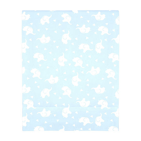 Nojo Super Soft Elephant Mini Crib Sheet  One Size  Blue