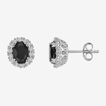 Click here for Genuine Black Onyx Sterling Silver 10mm Oval Stud... prices