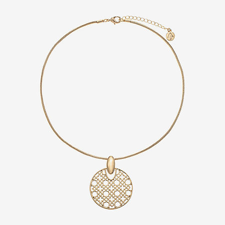 Click here for Liz Claiborne Filigree Womens Round 17 Inch Pendan... prices