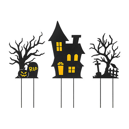 Click here for Glitzhome Set Of 3 Halloween Metal Holiday Yard Ar... prices
