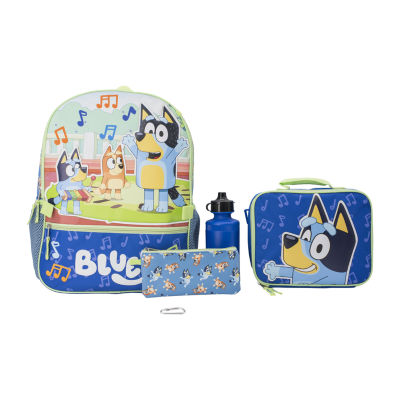 Licensed 5 Piece Bluey Backpack Set with Matching Lunch Bag, Color ...
