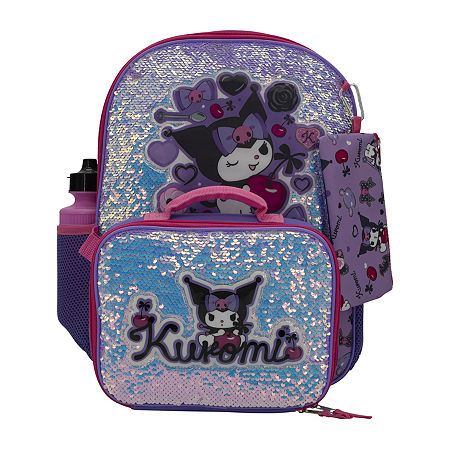 Click here for Licensed 5 Piece Kuromi Backpack Set with Matching... prices