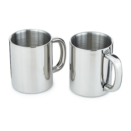 Click here for BergHOFF 2pc 18/10 Stainless Steel Coffee Mug  12o... prices
