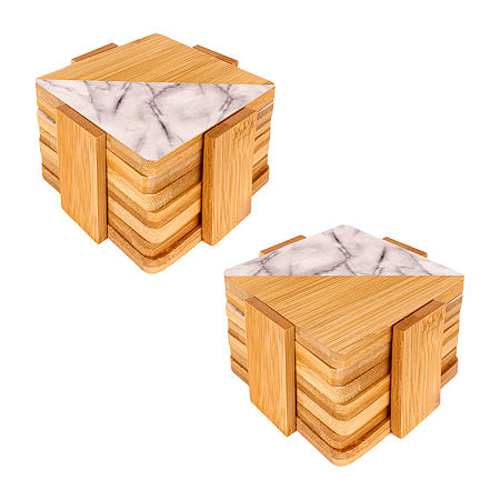 BergHOFF Bamboo 14-Pc. Coasters Set - Beige