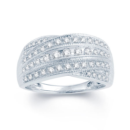 Click here for 1/2 CT.T.W. Natural Diamond 10K White Gold Wedding... prices