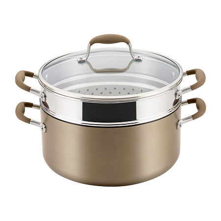 Anolon Advanced Home Hard-Anodized Nonstick 8.5 Qt. Wide Stockpot with Multi-Function Insert - Bronze