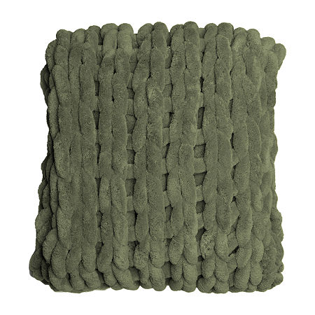 Donna Sharp Solid Chenille Knitted Throw Blanket