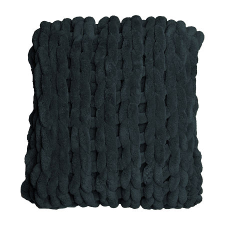 Donna Sharp Solid Chenille Knitted Throw Blanket