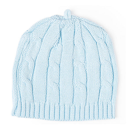 Click here for Baby Boys Cable Knit Beanie Hat - Blue prices