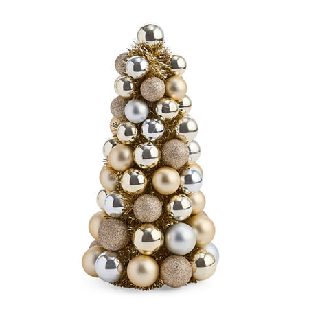Click here for North Pole Trading Co. 13in Gold Ornament Tree Chr... prices