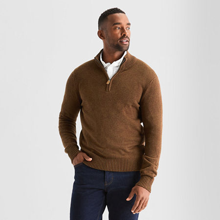 Click here for St. Johns Bay Mens Mock Neck Long Sleeve Quarter-Z... prices