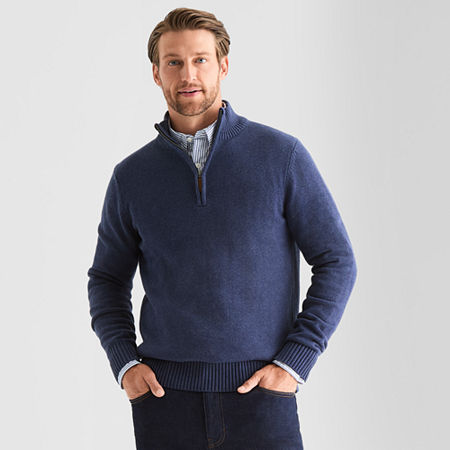 Click here for St. Johns Bay Mens Mock Neck Long Sleeve Quarter-Z... prices