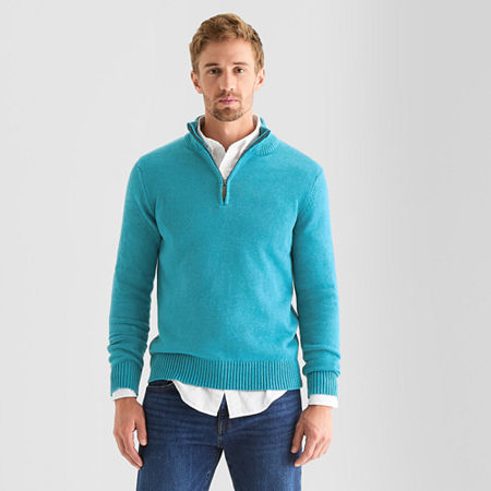 Click here for St. Johns Bay Mens Mock Neck Long Sleeve Quarter-Z... prices