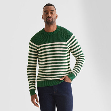 Click here for St. Johns Bay Raglan Waffle Mens Crew Neck Long Sl... prices