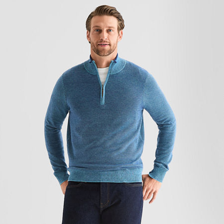 Click here for St. Johns Bay Birdseye Mens Mock Neck Long Sleeve... prices