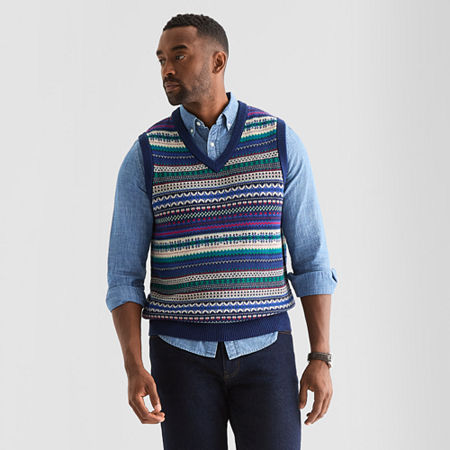 Click here for St. Johns Bay Fairisle Mens V Neck Sweater Vest  X... prices