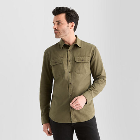 Click here for mutual weave Mens Long Sleeve Regular Fit Button-D... prices