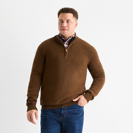 Click here for St. Johns Bay Quarter Zip Mens Mock Neck Long Slee... prices