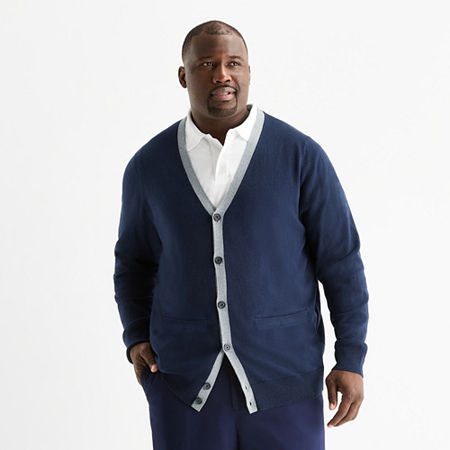 Click here for St. Johns Bay Fine Gauge Block Tipping Mens V Neck... prices