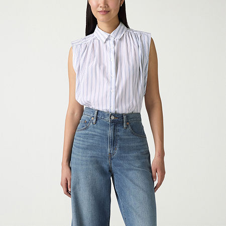 Click here for Levis Womens Gracen Cotton Button-Front Blouse - N... prices